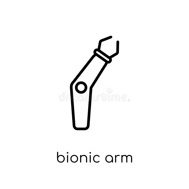 Bionic Arm Icon. Trendy Modern Flat Linear Vector Bionic Arm Ico Stock Vector - Illustration of ...