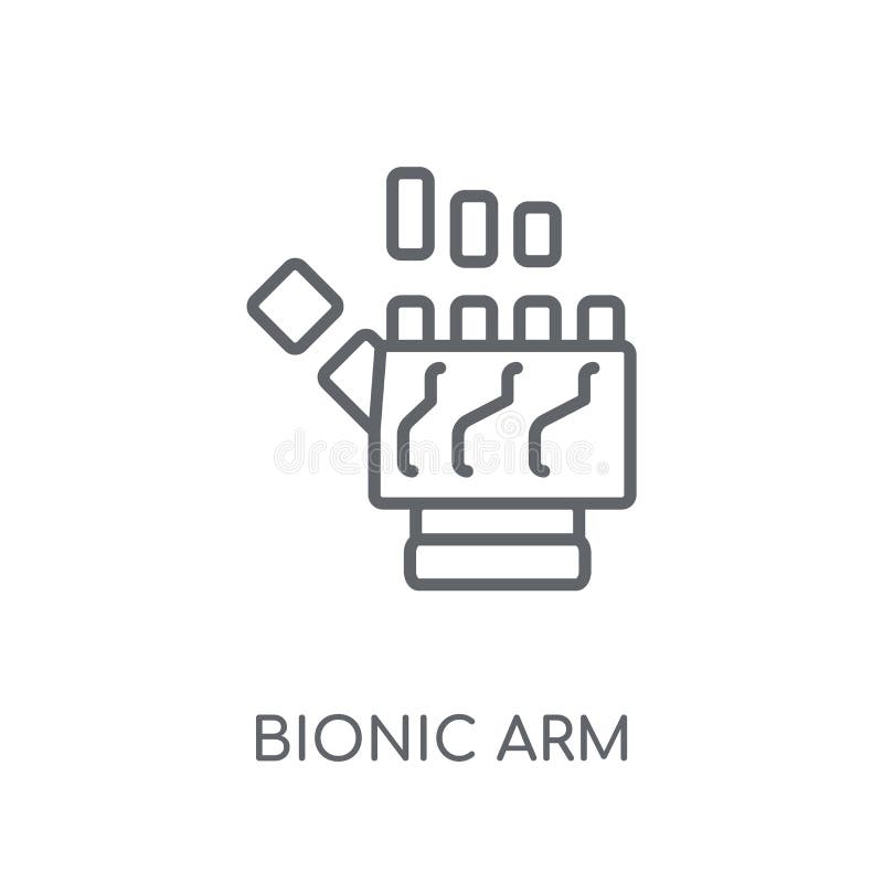 Outline Bionic Vector Icon. Isolated Black Simple Line Element ...