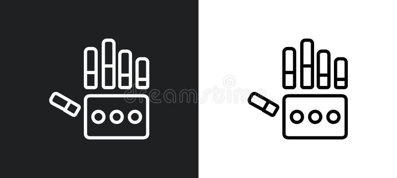 Bionic Arm Outline Icon in White and Black Colors. Bionic Arm Flat Vector Icon from Artificial ...