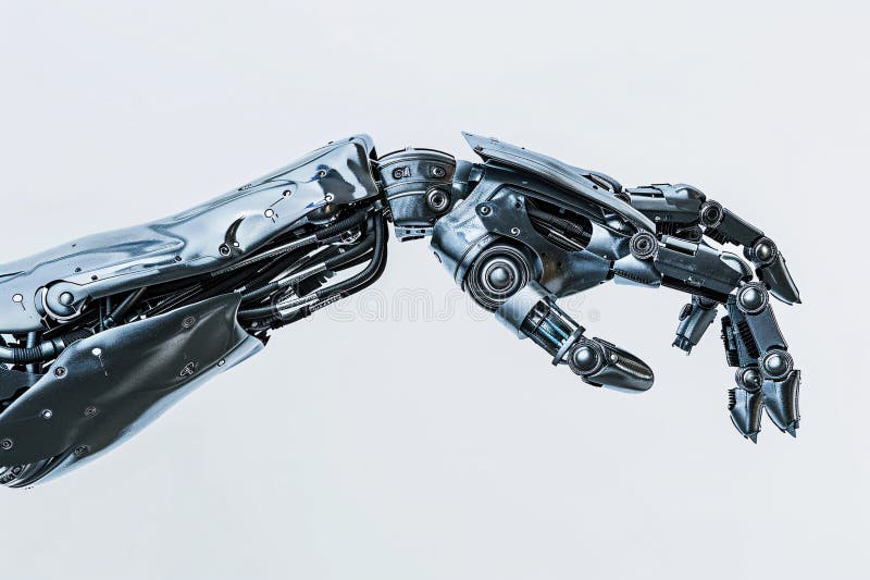 Bionic Arm Over White Background, AI Generated Stock Illustration ...
