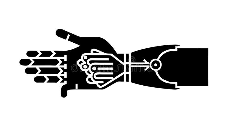 Bionic Arm, Representing Advanced Prosthetic Technology. Vector Design ...