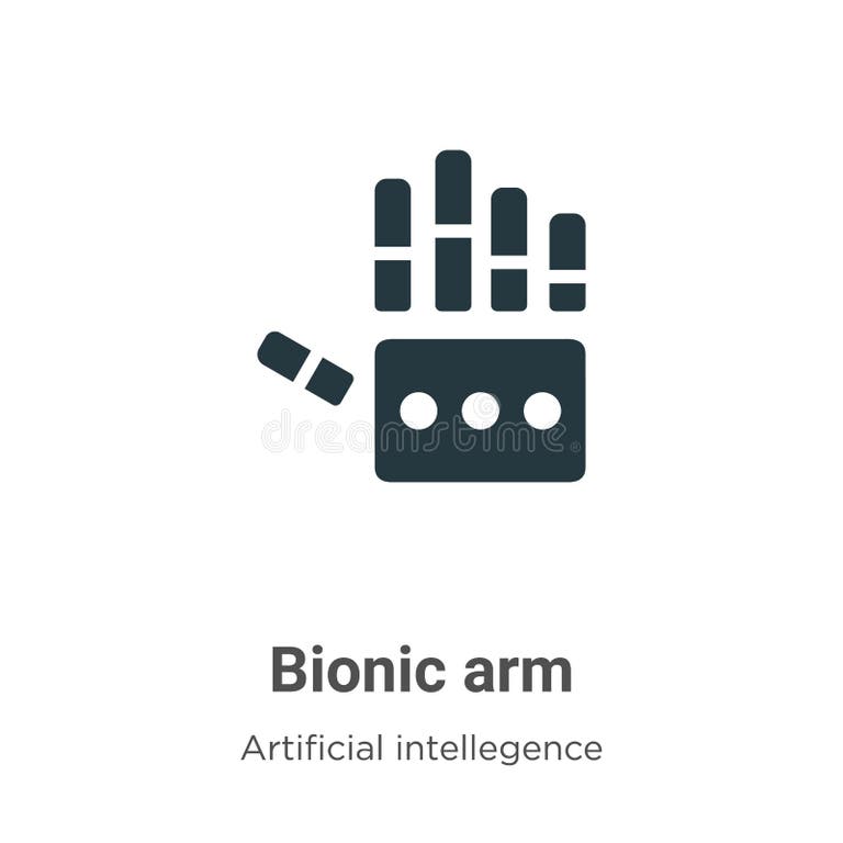 Bionic Arm Vector Icon on White Background. Flat Vector Bionic Arm Icon Symbol Sign from Modern ...