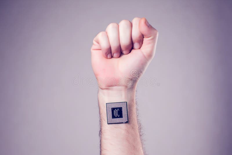 Bionic Microchip Inside Human Body - Cybernetics Concept Stock Photo ...