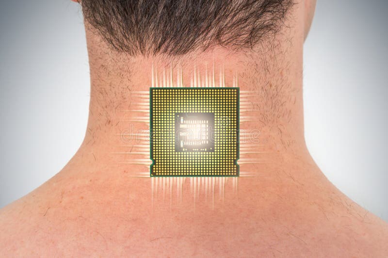 Bionic Microchip Implant in Female Human Body Stock Photo - Image of ...