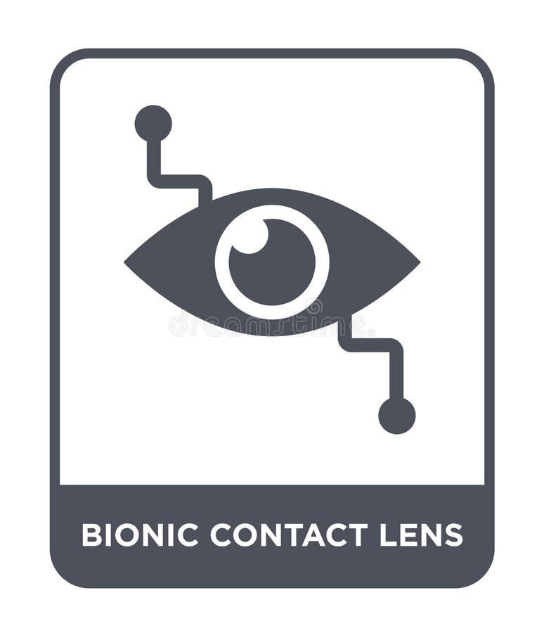 Bionic Contact Lens Icon in Trendy Design Style. Bionic Contact Lens Icon Isolated on White ...