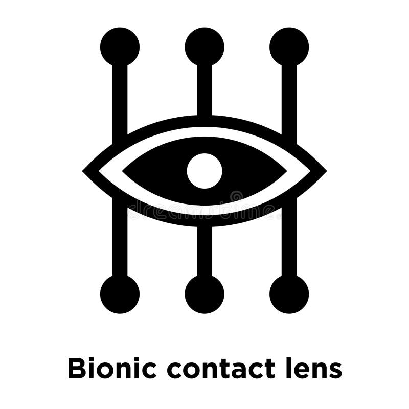 Bionic Contact Lens Icon Vector Sign and Symbol Isolated on White ...