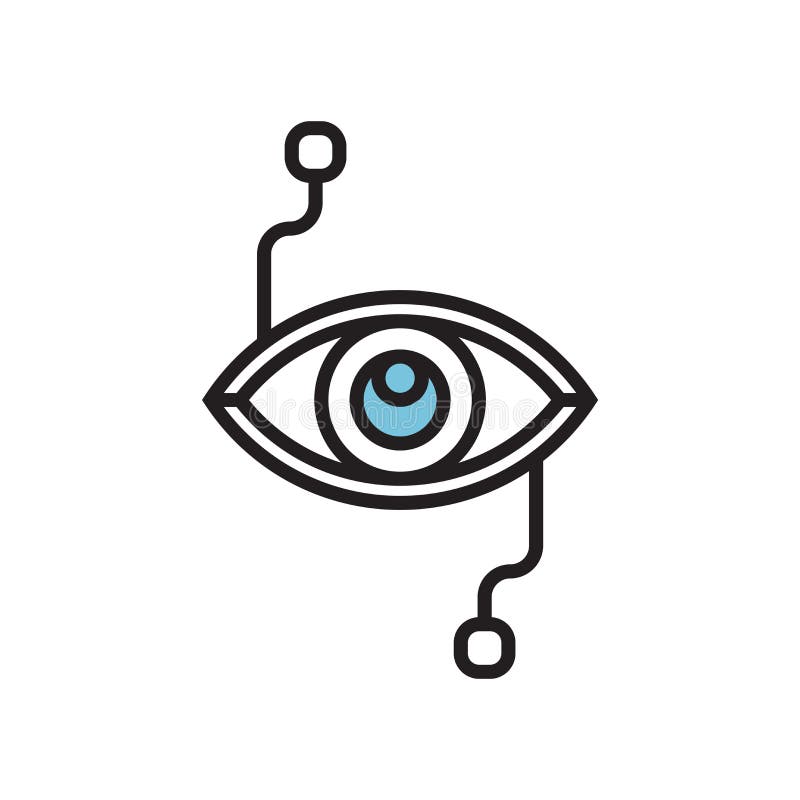 Bionic Contact Lens Icon Vector Sign and Symbol Isolated on White ...