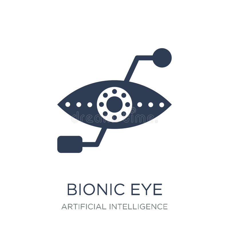 Bionic Eye Icon. Trendy Flat Vector Bionic Eye Icon on White Bac Stock Vector - Illustration of ...