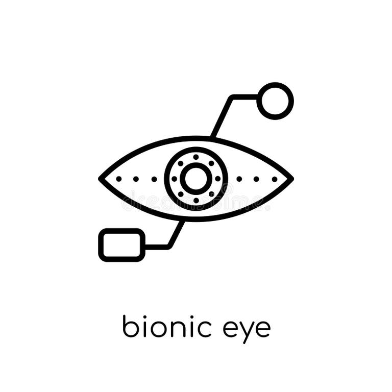 Bionic Eye Icon. Trendy Modern Flat Linear Vector Bionic Eye Ico Stock ...