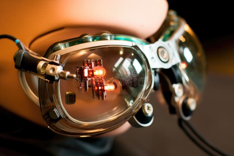 Bionic Eye Implant with Augmented Reality Display Stock Illustration ...