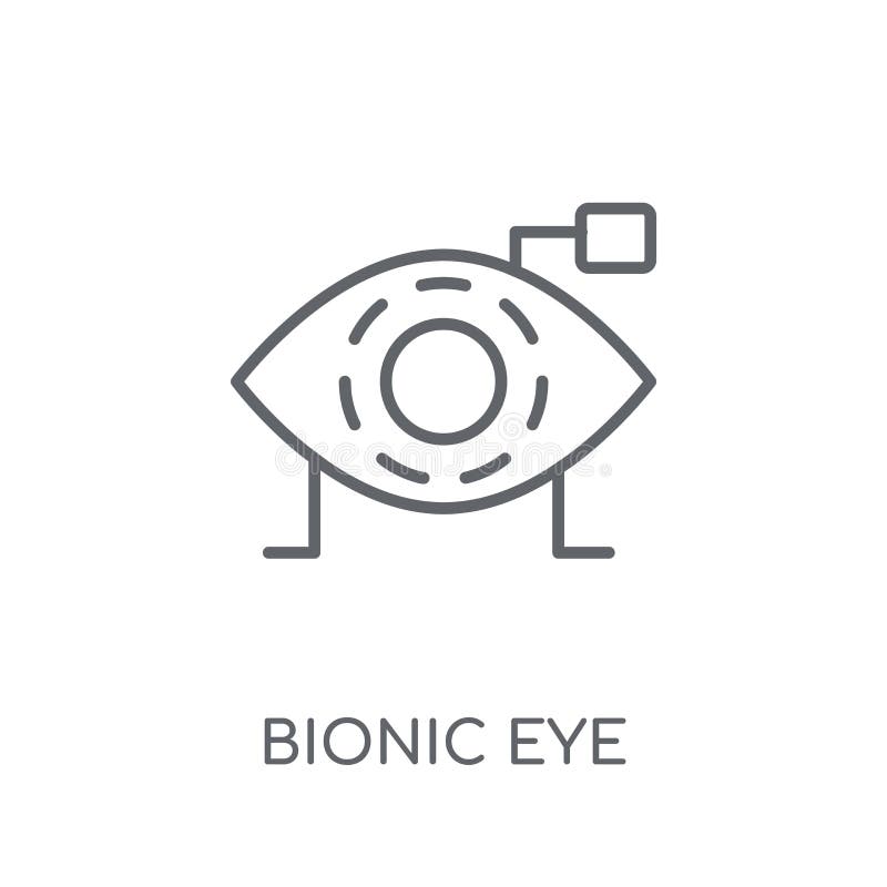 Bionic Eye Linear Icon. Modern Outline Bionic Eye Logo Concept O Stock ...