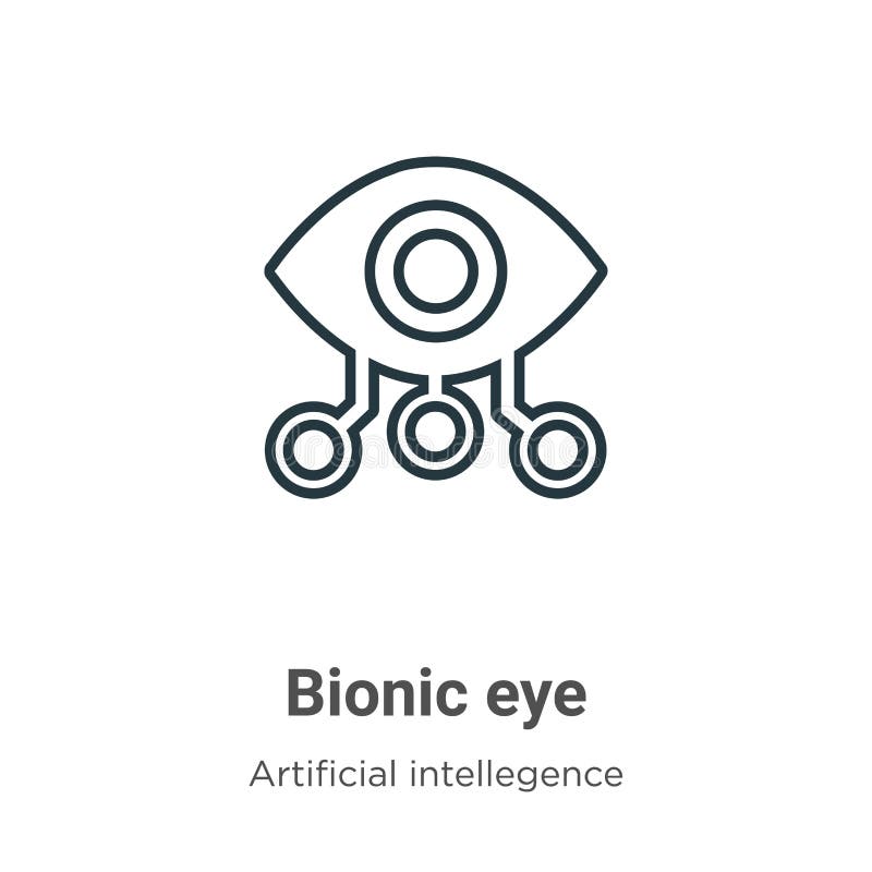 Bionic Eye Outline Vector Icon. Thin Line Black Bionic Eye Icon, Flat ...