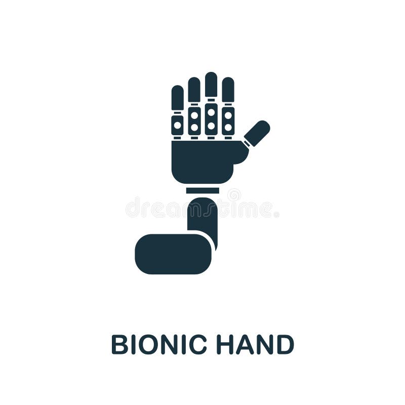 Bionic Hand Icon. Simple Element from Technology Collection. Filled ...