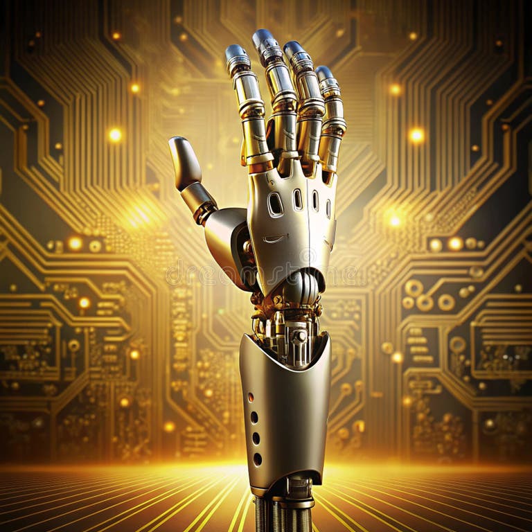 Bionic Hand and Leg with Technological Components Stock Illustration ...