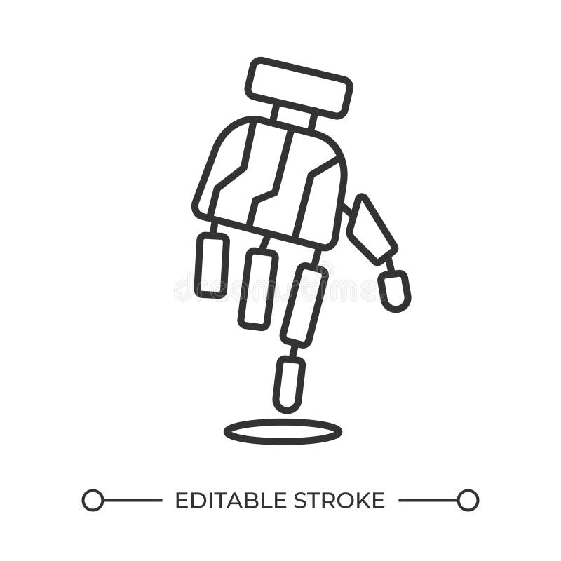 Bionic hand linear icon stock vector. Illustration of symbol - 318471502