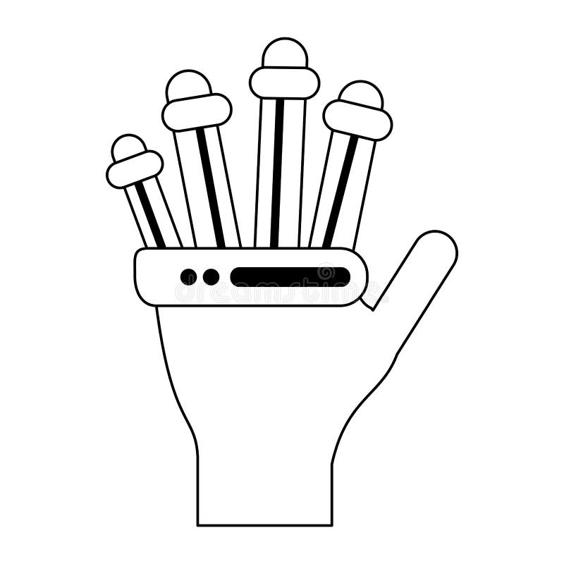 Bionic Hand Technology Symbol Stock Vector - Illustration of automation ...