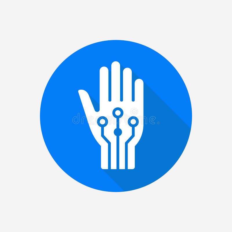 Bionic Hand Vector Icon. Robotic Hand, AI Concept Icon. Stock Vector ...