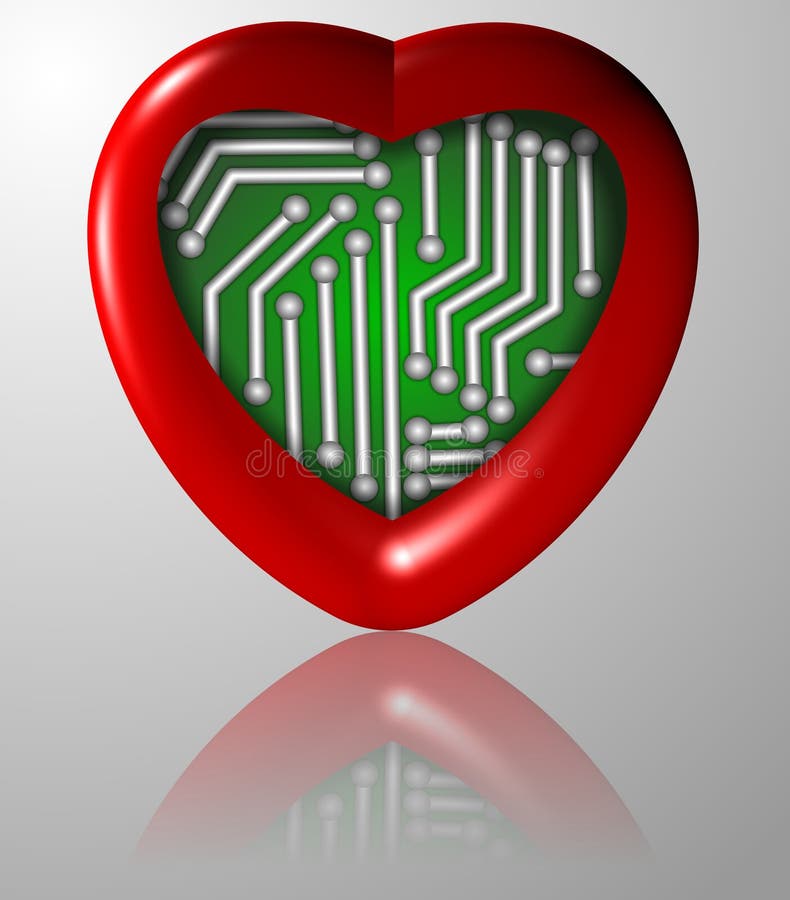 Bionic heart stock illustration. Illustration of heart - 25342585