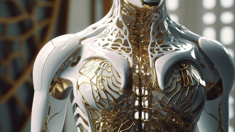 Bionic Human Robot Generative AI Stock Illustration - Illustration of ...