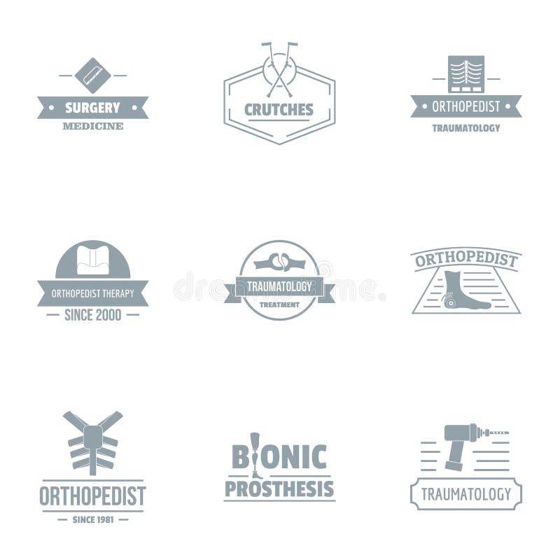 Bionic Prosthesis Logo, Simple Gray Style Stock Vector - Illustration ...