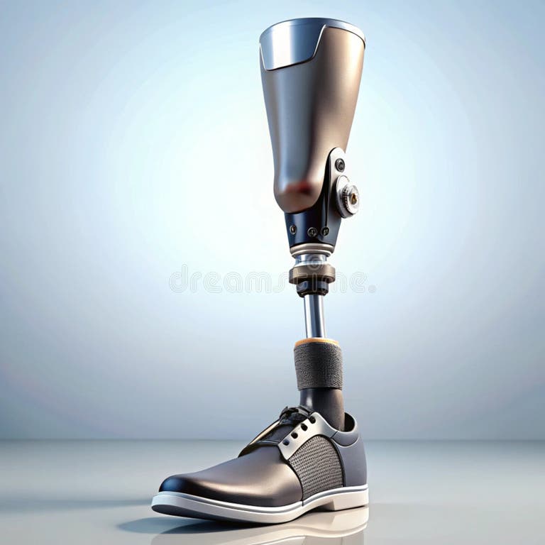 Bionic Prosthesis with Rubber Foot Object Isolated on Plain Color ...