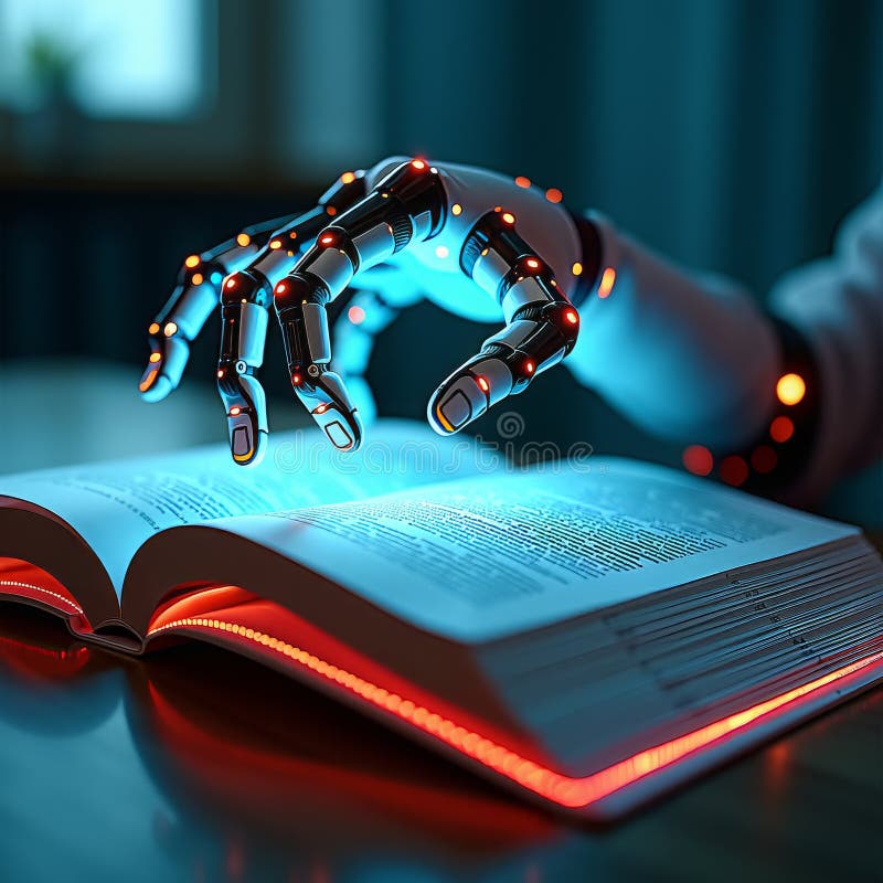 A Bionic Prosthetic Arm with Visible Hinges and Joints Hangs Above a ...