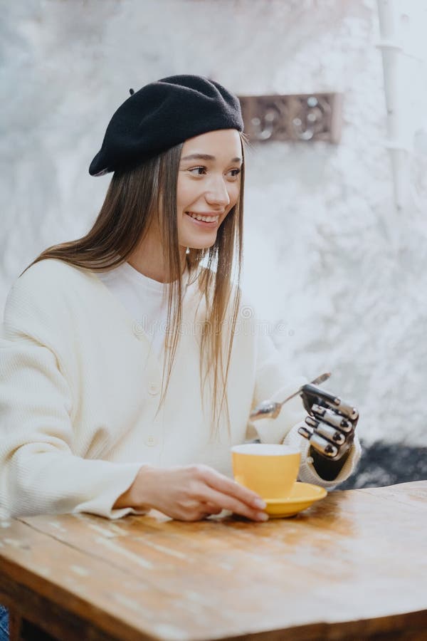 Bionic Prosthetics, a Woman with a Bionic Prosthetic Arm and Forearm is ...