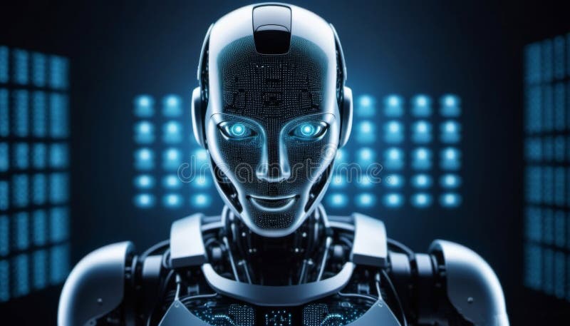 .Bionic Rumble Cyborg from the Future. Future Concept Stock ...