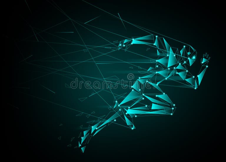 Bionic Runner - Digital Twin Stock Photo - Image of computerized, twin ...