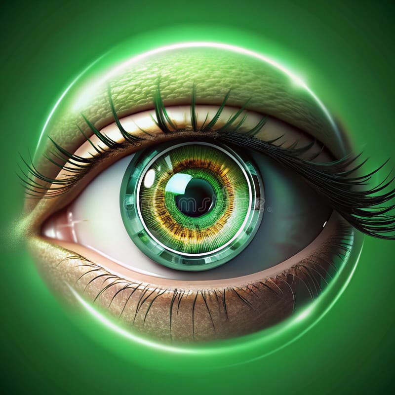 Bionic Vision: the Future of Human-Eye Enhancement Stock Illustration ...