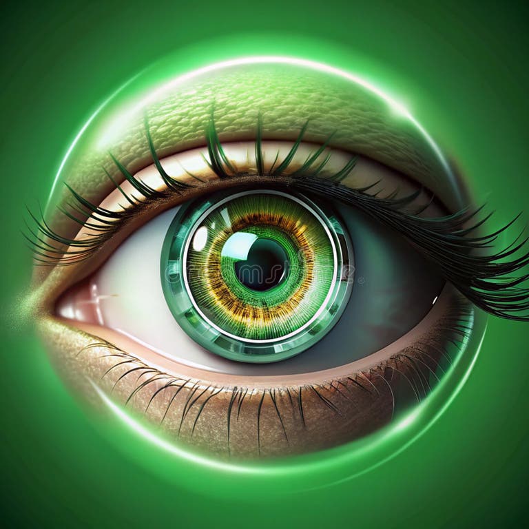 Bionic Vision: the Future of Human-Eye Enhancement Stock Illustration ...