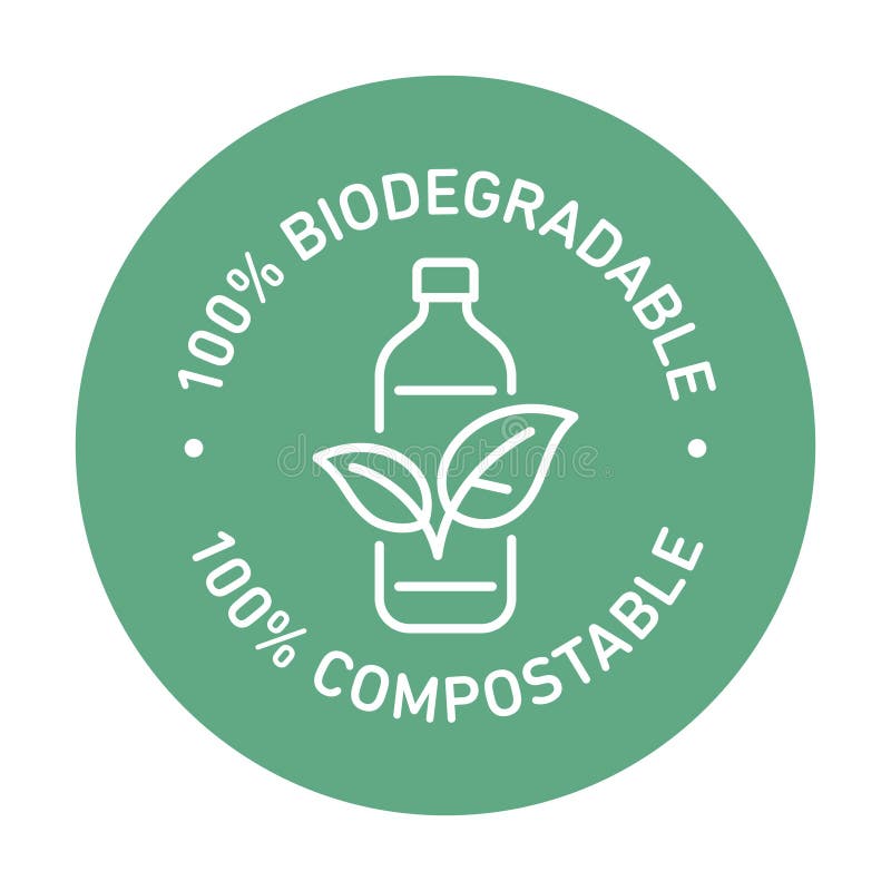 100 Bioplastic, Biodegradable, Compostable Vector Line Icon Stock ...