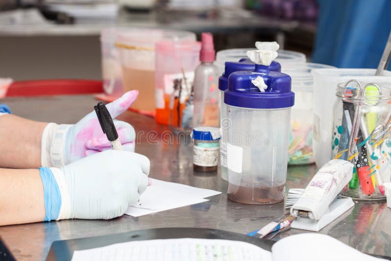 Biopsy Samples Being Processed at the Pathology Laboratory To Be ...