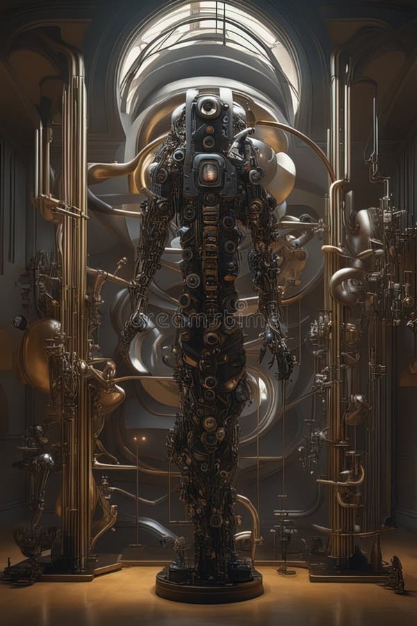 Biopunk, Cyber Steampunk Illustration Stock Illustration - Illustration ...