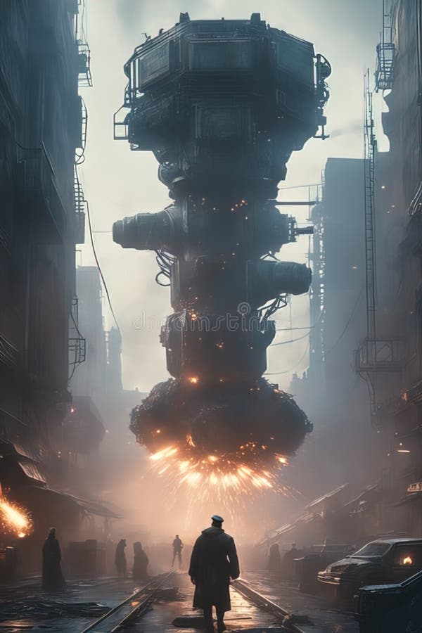 Biopunk, Cyber Steampunk Illustration Stock Illustration - Illustration ...