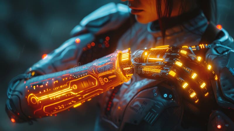 The Biorobot Arm is Pierced with Luminous Threads. a Delicate Marvel of ...