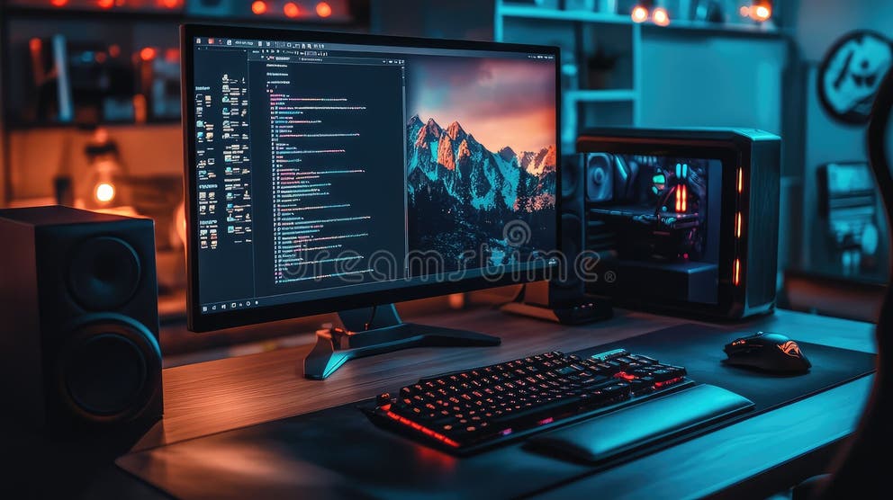 Bios Loading Desktop Computer Stock Illustration - Illustration of ...