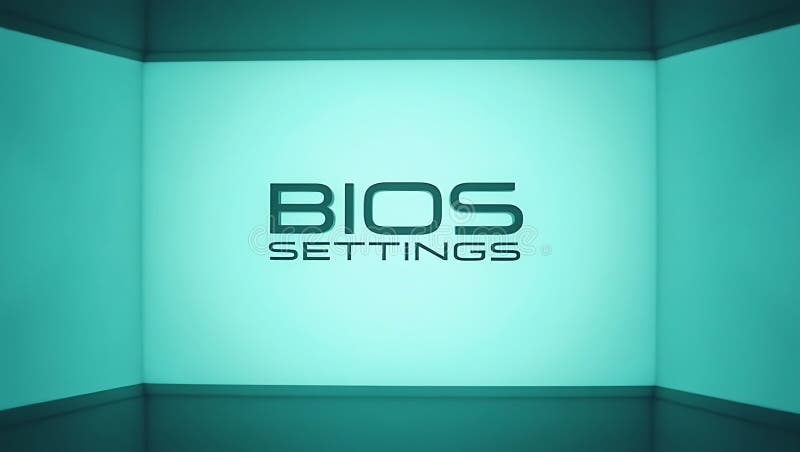 BIOS Settings Screen Displayed in a Modern Electronic Interface Stock ...