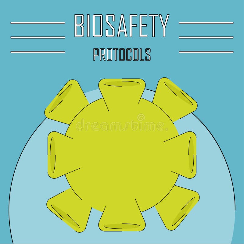 Biosafety protocols poster stock vector. Illustration of care - 196428931