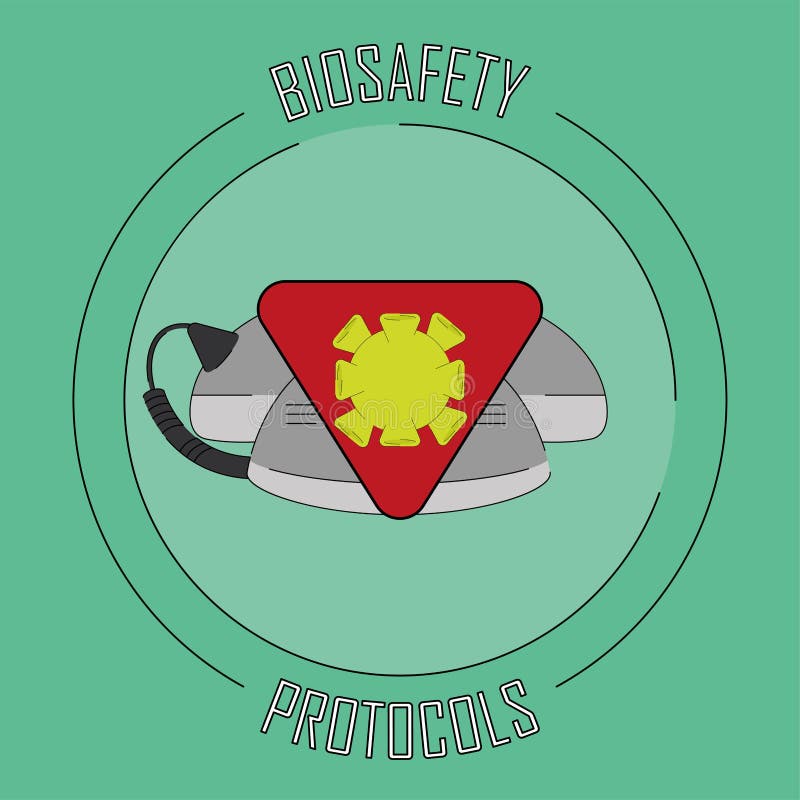 Biosafety protocols poster stock vector. Illustration of hospital ...