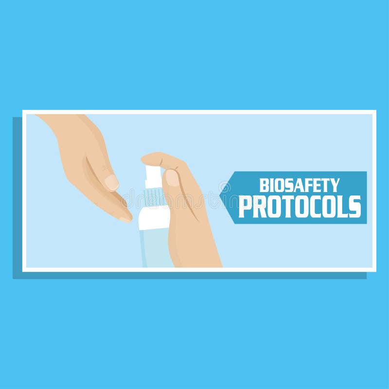 Biosafety protocols poster stock vector. Illustration of virus - 193335671