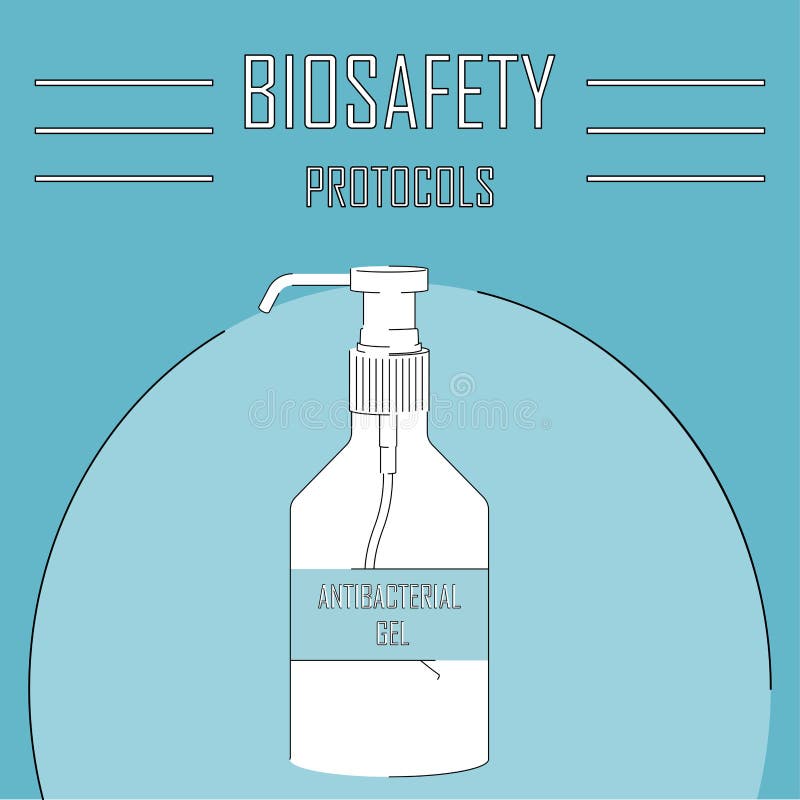 Biosafety protocols poster stock vector. Illustration of woman - 196428596