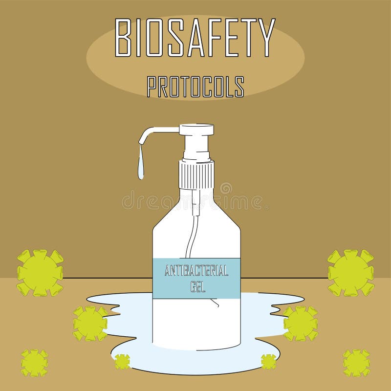Biosafety protocols poster stock vector. Illustration of infection ...