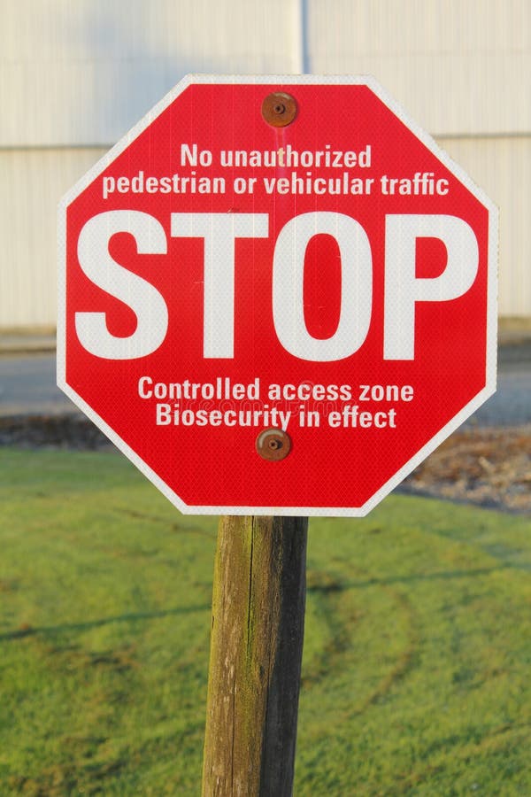 Biosecurity Stop Sign stock photo. Image of protection - 25615666