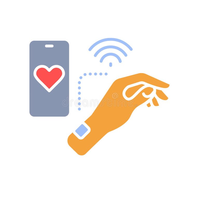 Biosensor flat icon. stock vector. Illustration of cartoon - 358091271