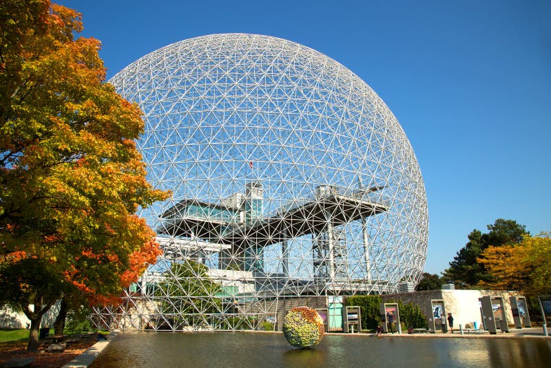 Biosfera de Montreal imagem de stock editorial. Imagem de quebeque ...