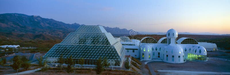 Biosphere 2 Structure, Tucson, AZ Editorial Stock Image - Image of ...