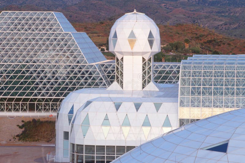 Biosphere 2 Structure, Tucson, AZ Editorial Stock Image - Image of ...