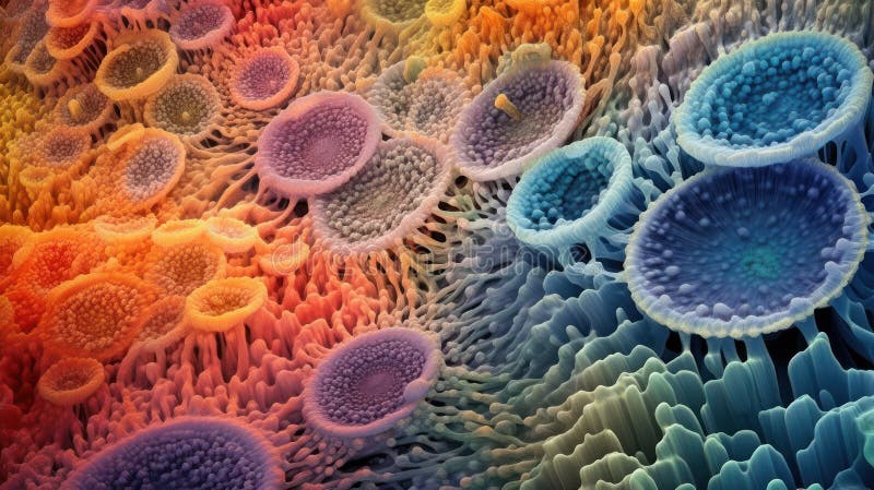 Biosphere Symphony: a Biogenic Cell-Shaped Background Stock ...