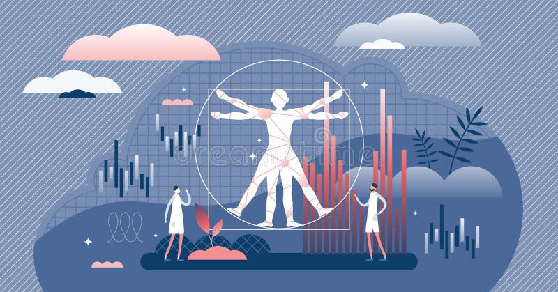 Biostatistics Vector Illustration. Statistical Method Tiny Persons ...